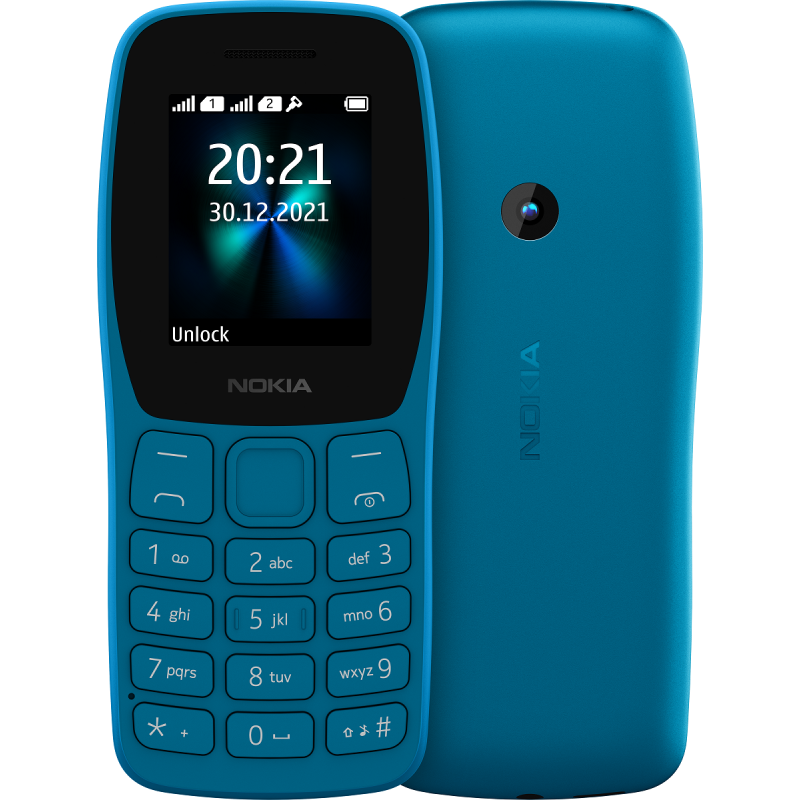 TÉLÉPHONE PORTABLE NOKIA 110 DOUBLE SIM - BLEU | Tunisie