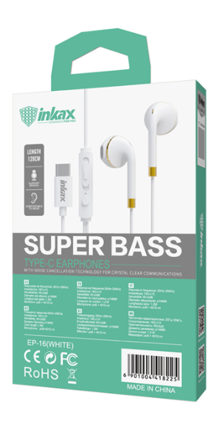 ÉCOUTEUR INKAX EP16 TYPE C | Tunisie